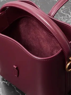 Saint Laurent Le 37 Mini Leather Bucket Bag - Red