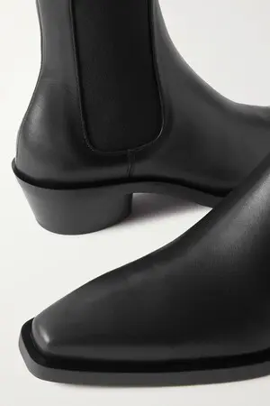 Proenza Schouler Bronco Leather Chelsea Boots - Black