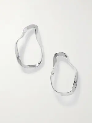 Agmes Vera Recycled Sterling Hoop Earrings - Silver