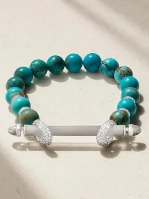 ANANYA Chakra 18-karat White Multi-stone Bracelet - Gold