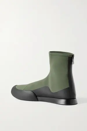 THE ROW Tr Rubber-trimmed Scuba Ankle Boots