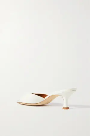 Staud Brigitte Leather Mules - White