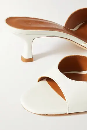 Staud Brigitte Leather Mules - White