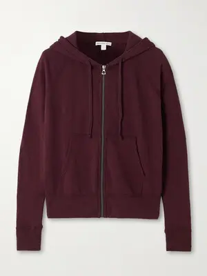JAMES PERSE Cotton-terry Hoodie - Burgundy
