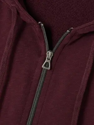 JAMES PERSE Cotton-terry Hoodie - Burgundy