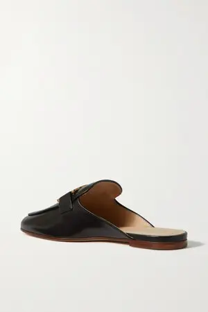 TOD'S Embellished Leather Slippers