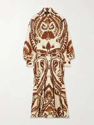 Etro Printed Cotton Midi Shirt Dress