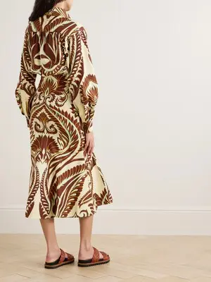 Etro Printed Cotton Midi Shirt Dress