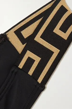 Versace Vita Jacquard-trimmed Bikini Briefs