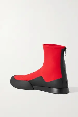 THE ROW Tr Rubber-trimmed Scuba Ankle Boots