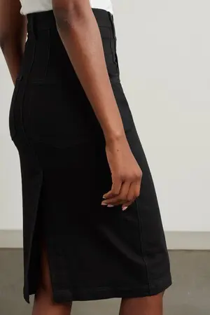 FRAME The High Waisted Denim Skirt