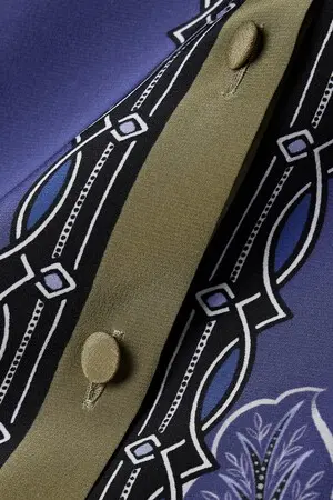 Etro Floral-print Silk-crepe Shirt