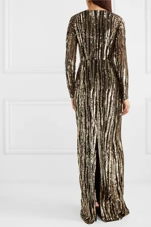 RASARIO Sequined Tulle Gown
