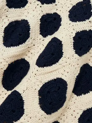 Escvdo Azucena Polka-dot Crocheted Mini Dress