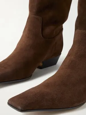 Khaite Marfa Suede Knee Boots - Brown