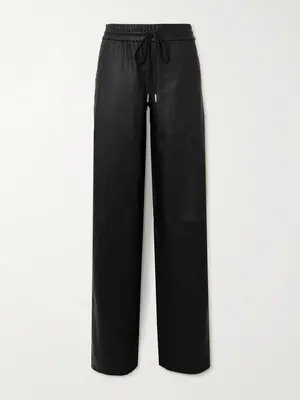 Sprwmn Striped Leather Straight-leg Track Pants