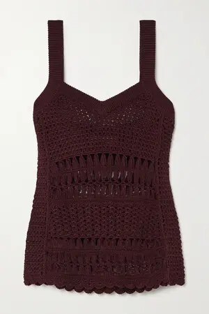 WALES BONNER Djembe Crocheted Cotton Tank