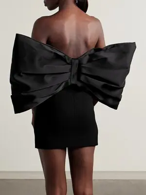 MONOT Strapless Mini Dress With Detachable Bow