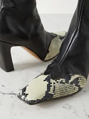 Khaite Nevada Leather Ankle Boots
