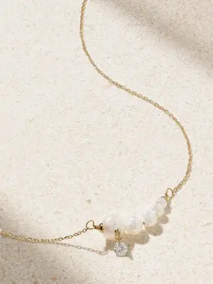 PERSEE 18-karat Pearl And Diamond Necklace - Gold