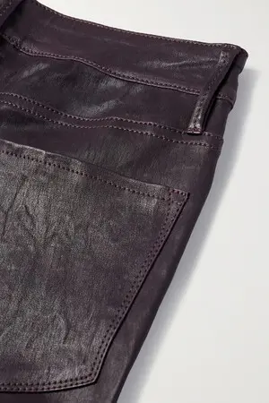 FRAME Le Crop Mini Leather Bootcut Pants
