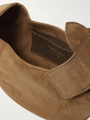 Gabriela Hearst Soft Demi Suede Clutch - Brown