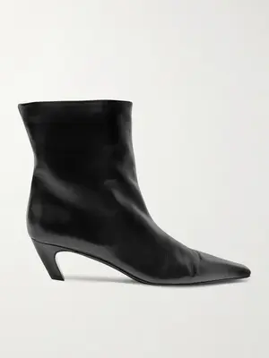 Khaite Arizona Leather Ankle Boots