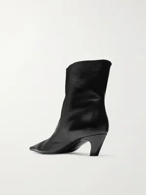 Khaite Arizona Leather Ankle Boots