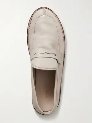 THE ROW Cary Leather Loafers