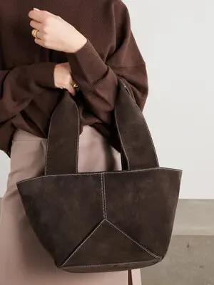 METIER Market Small Suede Tote - Brown