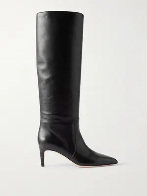 Paris Texas Stiletto Knee Boots With Croc-effect Heels