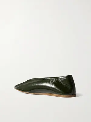 Le Monde Beryl Luna Patent Textured-leather Ballet Flats