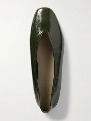 Le Monde Beryl Luna Patent Textured-leather Ballet Flats