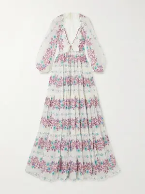 Etro Floral-print Maxi Dress - White