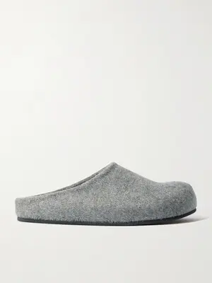 THE ROW Hugo Wool And Cashmere-blend Slippers