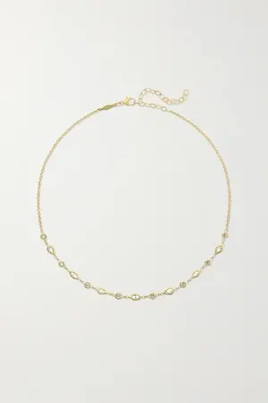 Jacquie Aiche 14-karat Diamond Choker - Gold