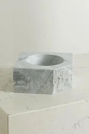 LOUISE ROE Gallery Object Stone Candle Holder - Green