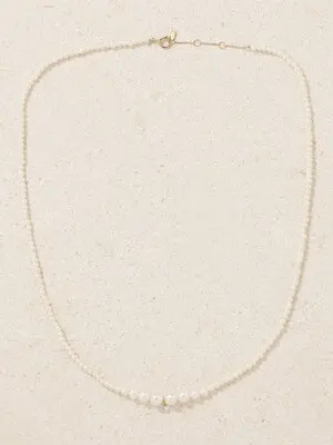 PERSEE 18-karat Pearl And Diamond Necklace - Gold