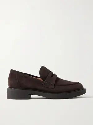 GIANVITO ROSSI Harris 20 Suede Loafers - Brown