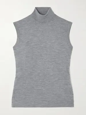 LISA YANG Lucy Cashmere Turtleneck Vest