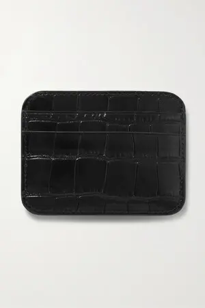 Balenciaga Cash Printed Croc-effect Leather Cardholder