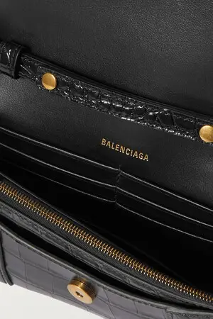 Balenciaga Hourglass Croc-effect Shoulder Bag