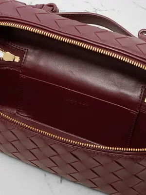 Bottega Veneta Bang Bang Intrecciato Leather Vanity Case - Burgundy