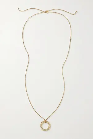 David Yurman Crossover 18-karat Diamond Pendant Necklace - Gold