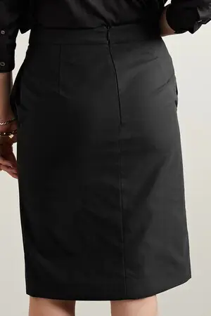 THE ROW Benson Cotton-blend Twill Skirt