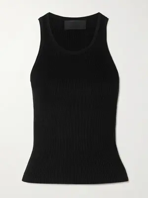 NILI LOTAN Lottie Ribbed Silk Tank