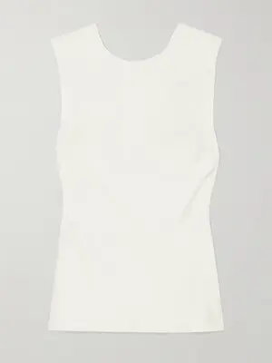 ST. AGNI Open-back Lenzing™ Lyocell And Ecovero™-blend Twill Top