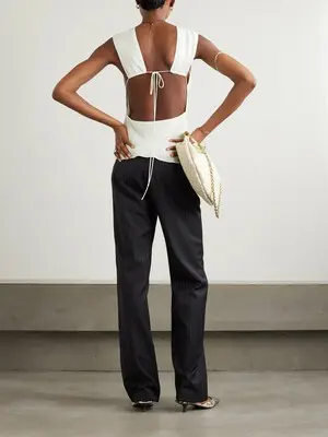 ST. AGNI Open-back Lenzing™ Lyocell And Ecovero™-blend Twill Top
