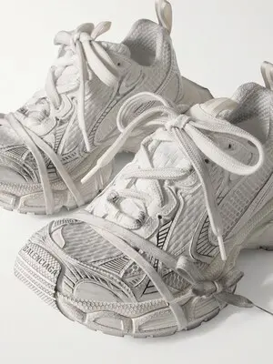 Balenciaga 3xl Mesh And Rubber Sneakers - White