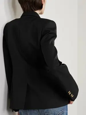 NILI LOTAN Vira Double-breasted Wool-twill Blazer